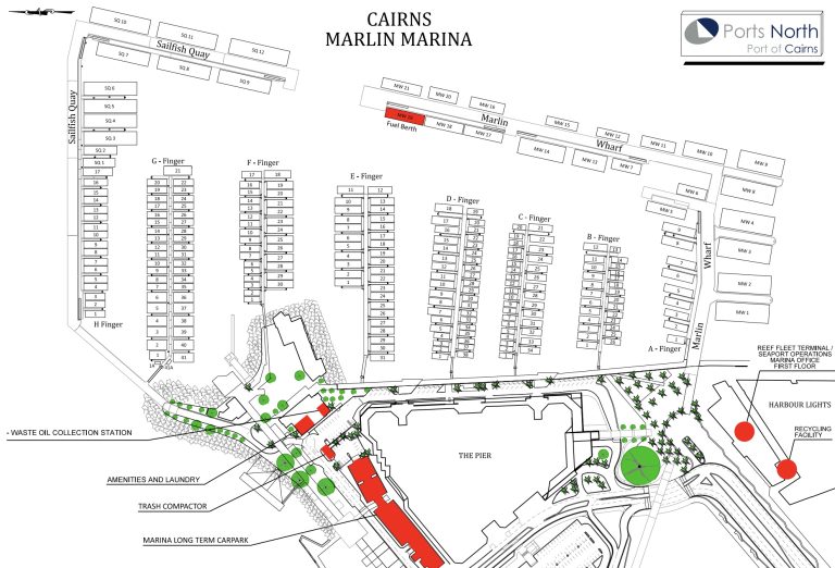 Cairns Marlin Marina, Australia - location, yacht rentals, nearest ...
